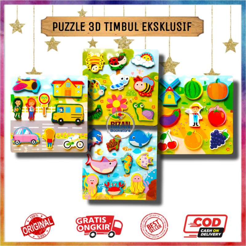 Jual Puzzle Timbul/3D Premium (4 Variasi Tema) | Shopee Indonesia