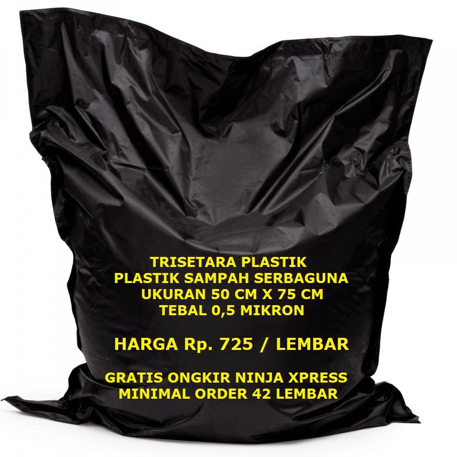 Jual PLASTIK SAMPAH 50 CM X 75 CM TEBAL 0,5 MIKRON / HARGA SATUAN ...