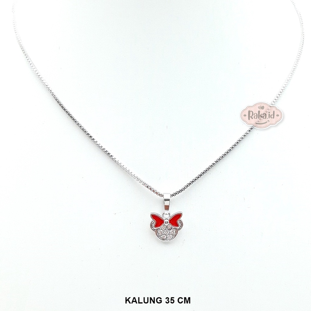 Jual Kalung Anak Rantai Italy Motif Minnie Mouse Pita Merah Perhiasan ...