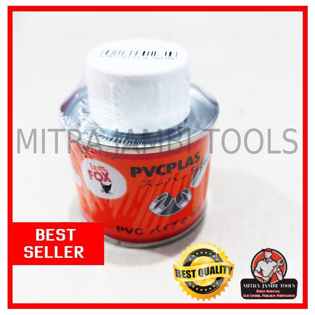 Jual LEM FOX PIPA PVC PLAS 100 GRAM KALENG | Shopee Indonesia
