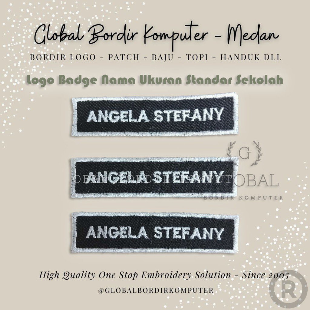 Jual [CUSTOM] BORDIR LOGO EMBLEM BET NAMA UKURAN SEKOLAH KUALITAS BAGUS ...