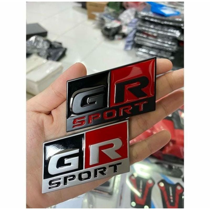 Jual logo emblem gr sport original black and chrome | Shopee Indonesia