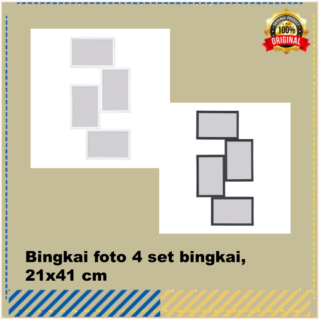 Jual Bingkai foto 4 set bingkai Yllvad, 2 varian warna 21x41 cm ...
