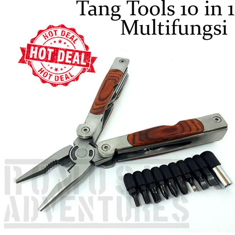 Jual TANG LIPAT TOOL MULTIFUNGSI 10 IN 1 OUTDOOR SURVIVAL KIT + POUCH ...