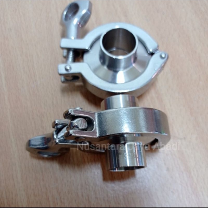 Jual Tri Clamp Ferrule Complete Set Sanitary Stainless 316 L 1 " inchi ...