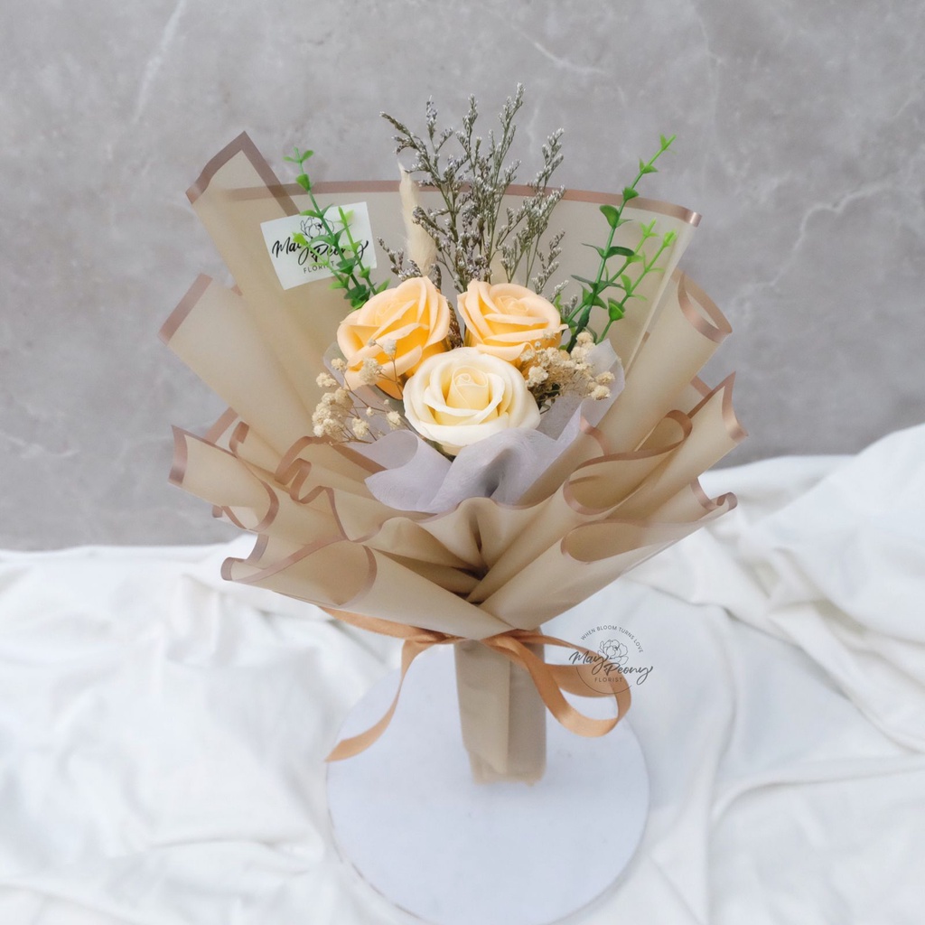 Jual ROSE SOAP BOUQUET 3 STEM - BUKET BUNGA SABUN HADIAH KADO GIFT ...
