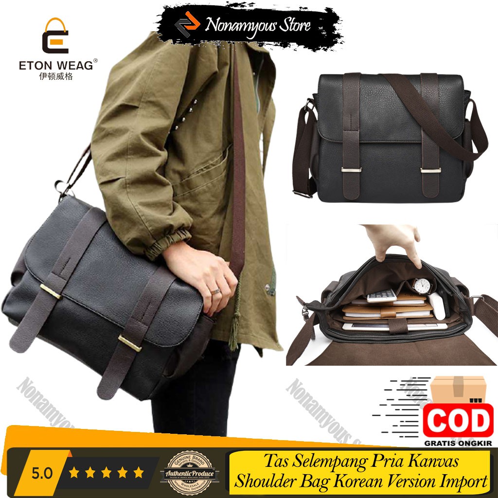 Jual [ORIGINAL] EtonWeag Tas Selempang Kulit Pria Tab 12 Inch Business ...