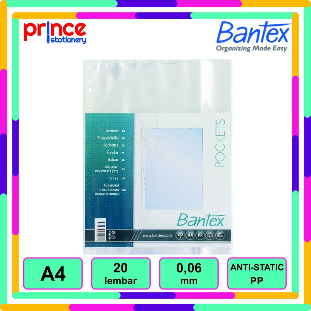Jual BANTEX POCKET A4 CLEAR 2040 ISI 20 LEMBAR | Shopee Indonesia