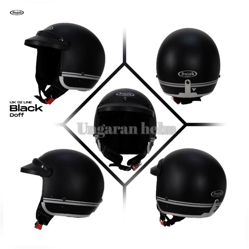 Jual Helm injak hitam doff retro | Injak Helm | Shopee Indonesia