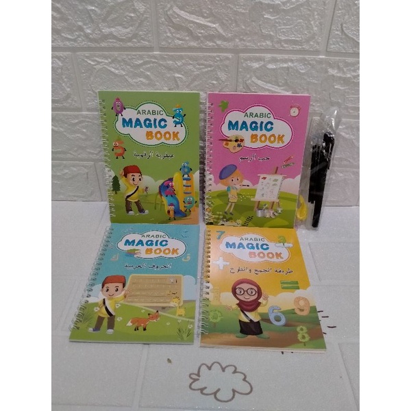 Jual Arabic Magic Book (isi 4 buku + 1 Pen + 5 refill) | Shopee Indonesia