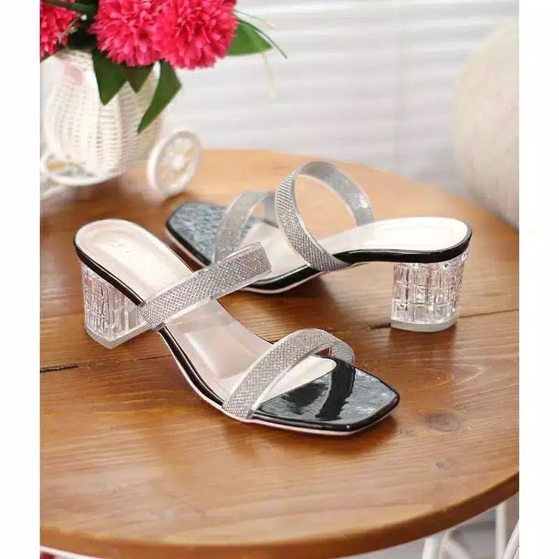 Jual ARF Collection Dion Heels Kaca Glesya Glitter | Shopee Indonesia