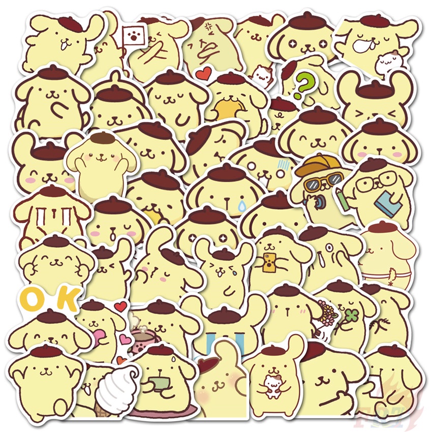 Jual Stiker Pom Pom Purin KAWAI Sticker WaterProof Premium isi 15 pcs ...