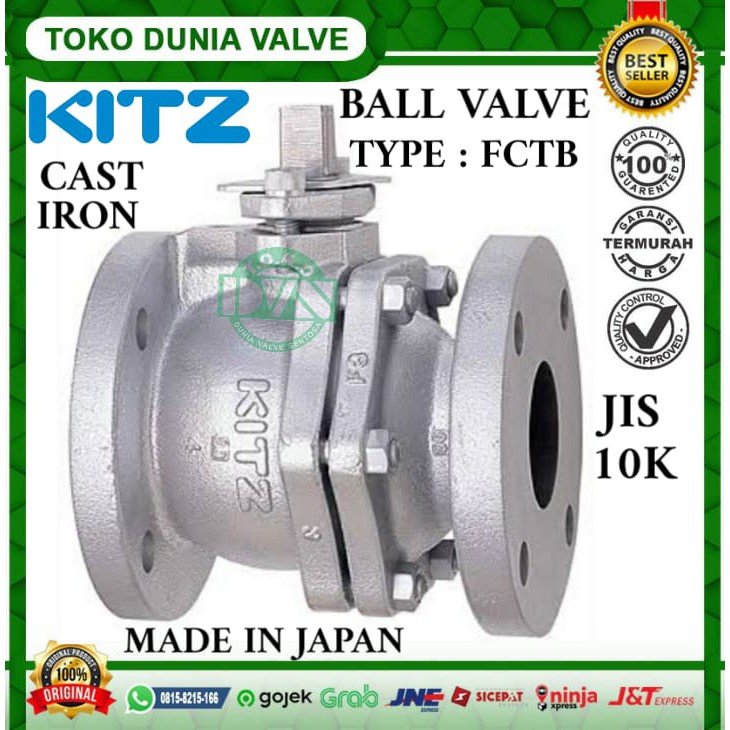Jual KITZ DN50 2" INCH BALL VALVE FCTB JIS10K CAST IRON HARGA PROMO | Shopee Indonesia