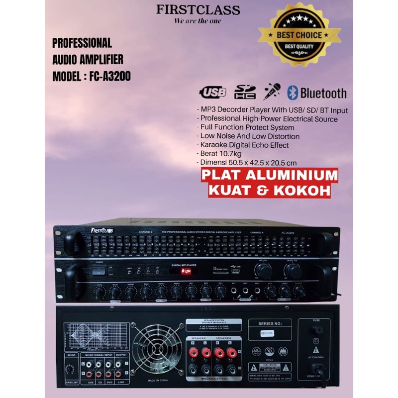 Jual Amplifier FirstClass FC 3200 | ampli karaoke BAHAN ALUMINUM FCA ...