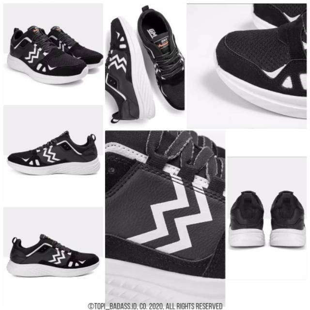 Jual GEOFF MAX | ATHLETE AT 555 | BLACK WHITE | AUTHENTIC | SEPATU ...