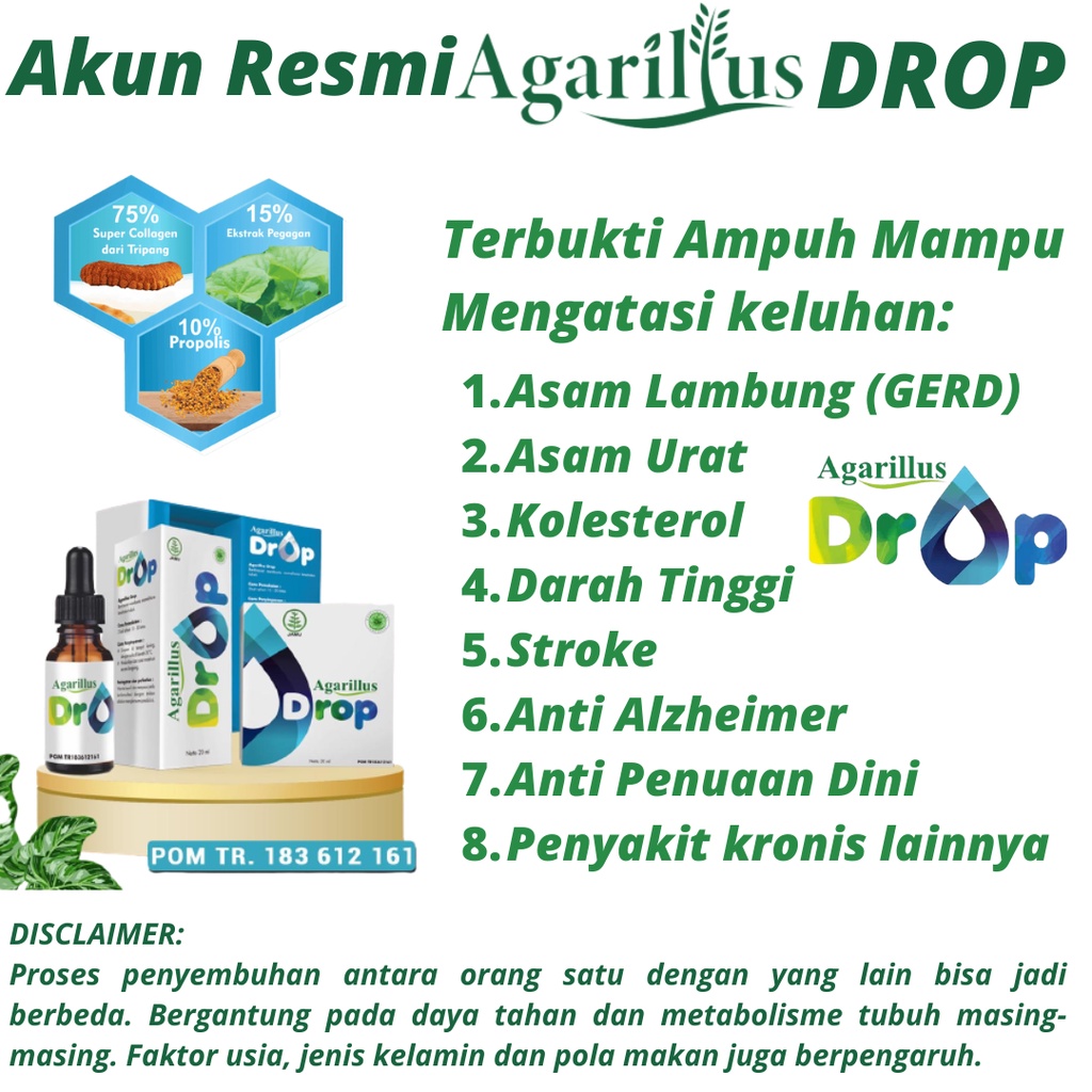 Jual Agarillus Drop mengobati alzemer bagi para manula dan menambah ...