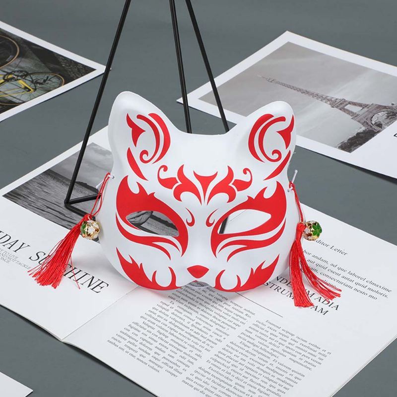 Jual TOPENG KUCING COSPLAY KITSUNE FOX BUNKASAI JAPANESE FESTIVAL MASK ...