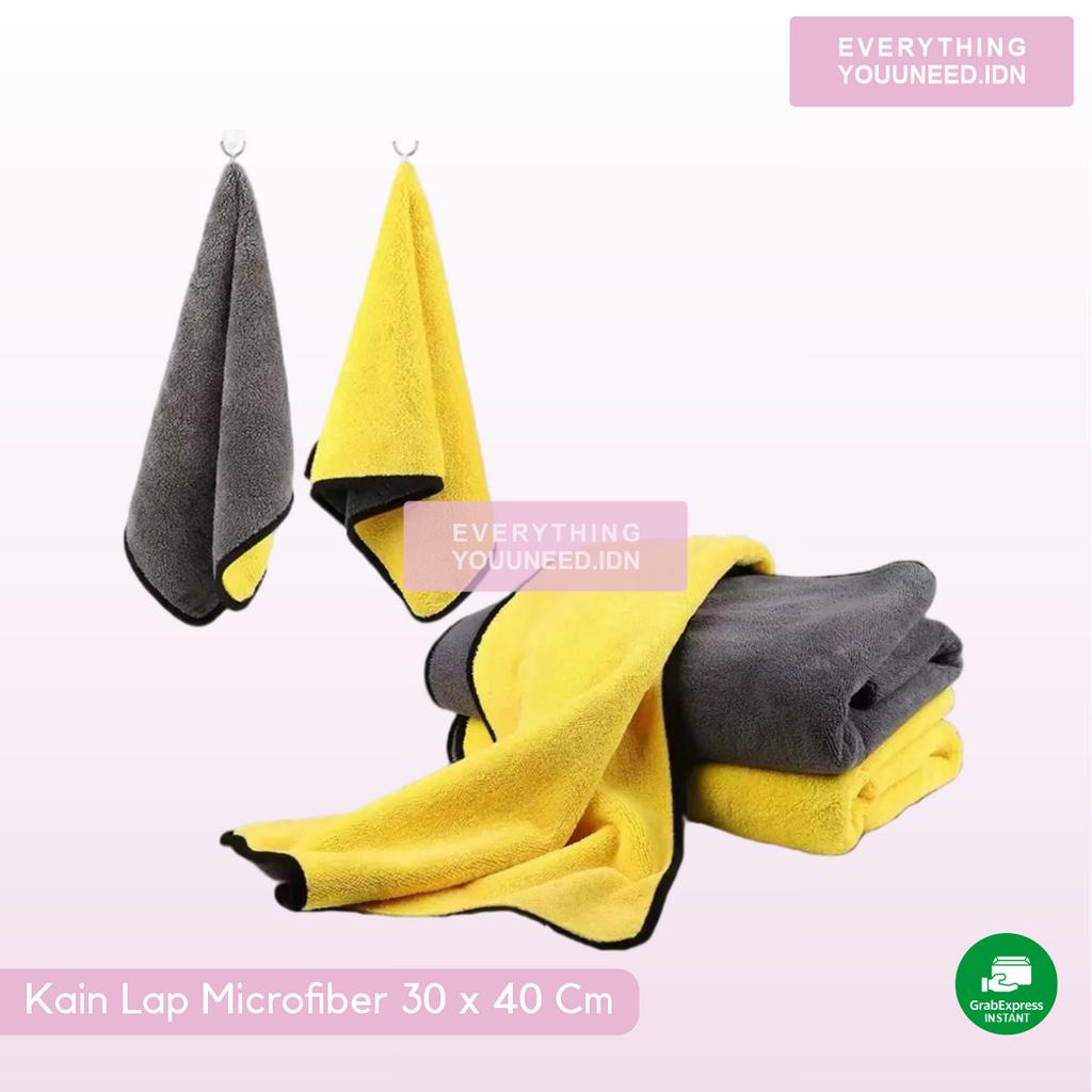 Jual Kain Lap Microfiber 2 Sisi 30 x 40 Cm | Shopee Indonesia