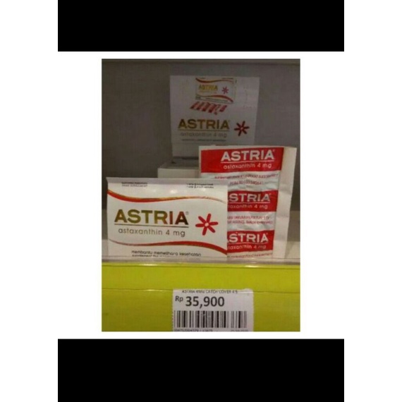 Jual Astria Astaxanthin 4mg(4 tablet)1 strip | Shopee Indonesia