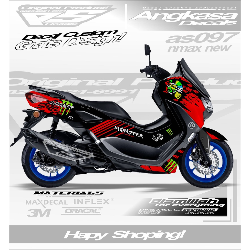 Jual AS097 DECALS STIKER FULLBODY CUSTOM MOTOR N-MAX | Shopee Indonesia