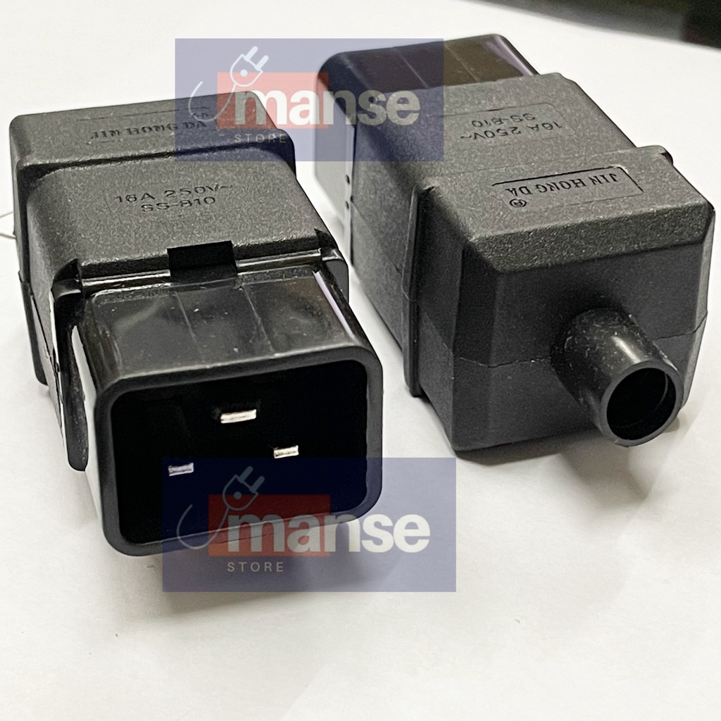 Jual Konektor C20 Male / Jack AC UPS C20 Cowo / C20 Male AC Power ...