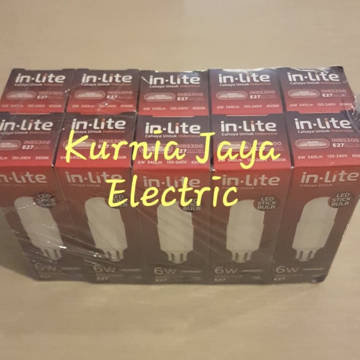 Jual Lampu LED Bulb Stick Tabung INLITE 6W Putih / Cool Daylight E27 ...