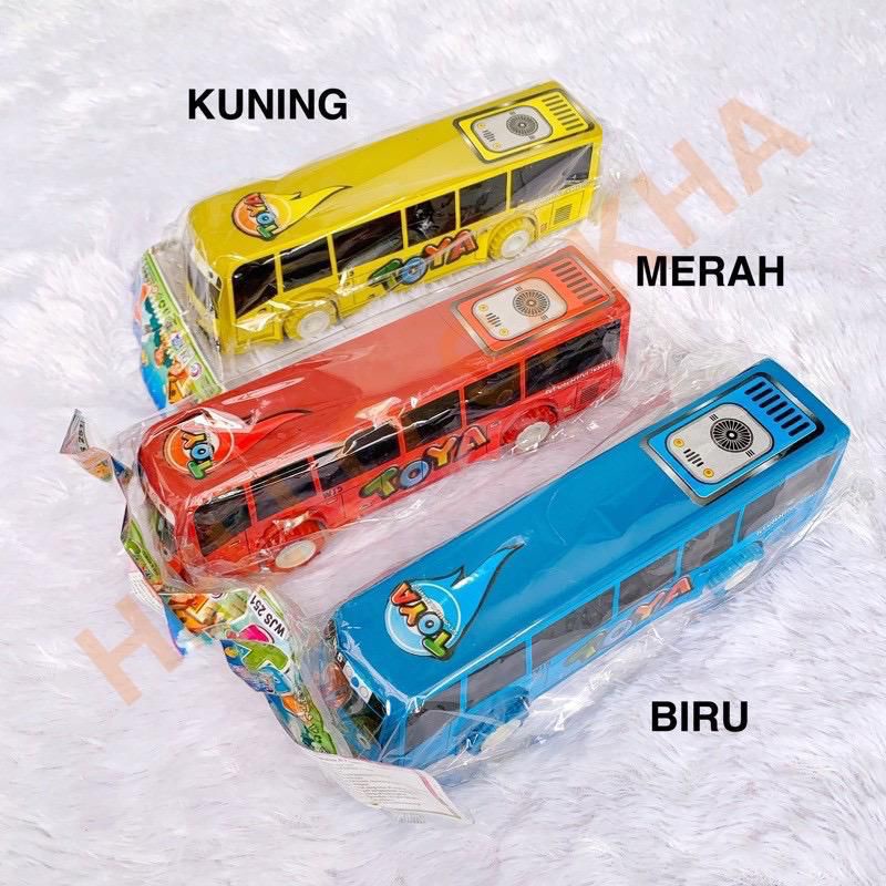 Jual (PRODUK BER-SNI) MAINAN BIS TOYA BUS MERAH KUNING BIRU UKURAN ...