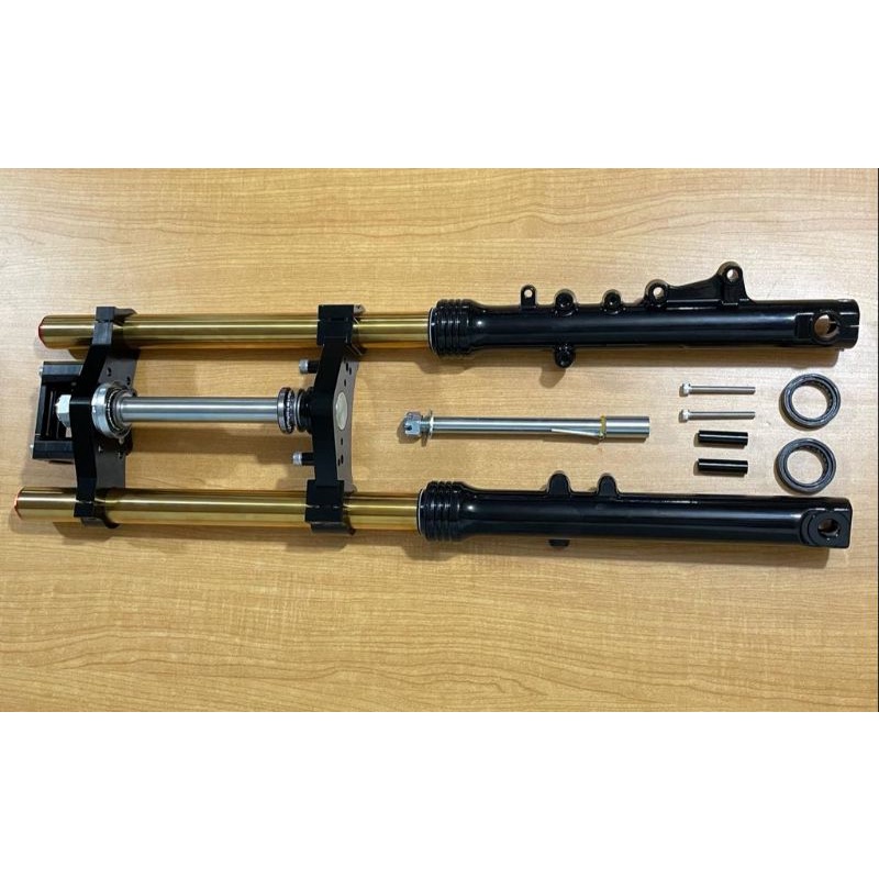Jual shock depan cnc ninja pnp honda preload as gold dan crom pnp tiger ...