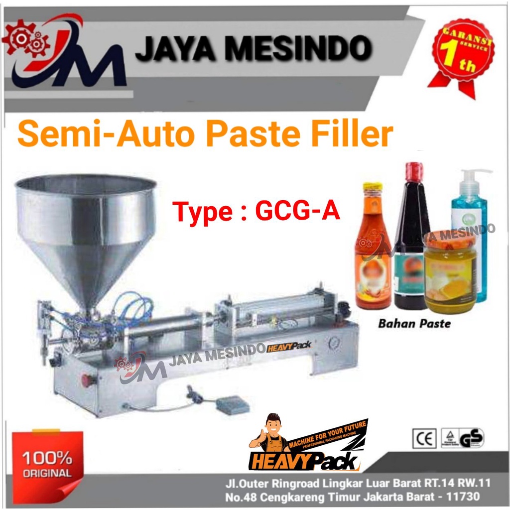 Jual Mesin Pengisi Cairan Kental / Filling Paste Filler GCG-A Heavypack ...