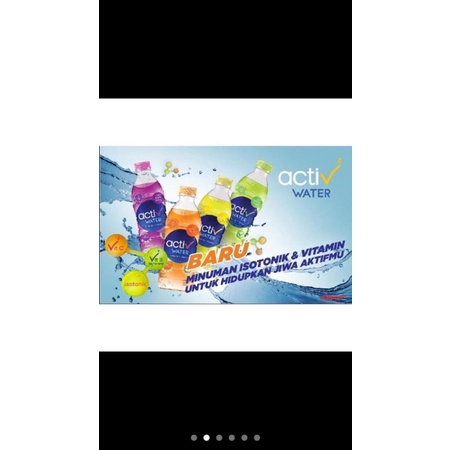 Jual Activ Water Minuman bervitamin dan Isotonik 380 ml.3btl dihitung ...