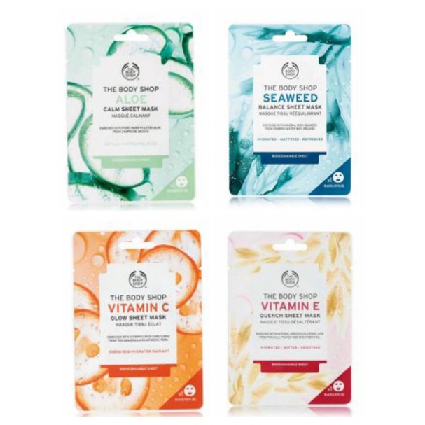 Jual The Body Shop Sheet Mask (Seaweed, Vitamin E, Aloe) | Shopee Indonesia