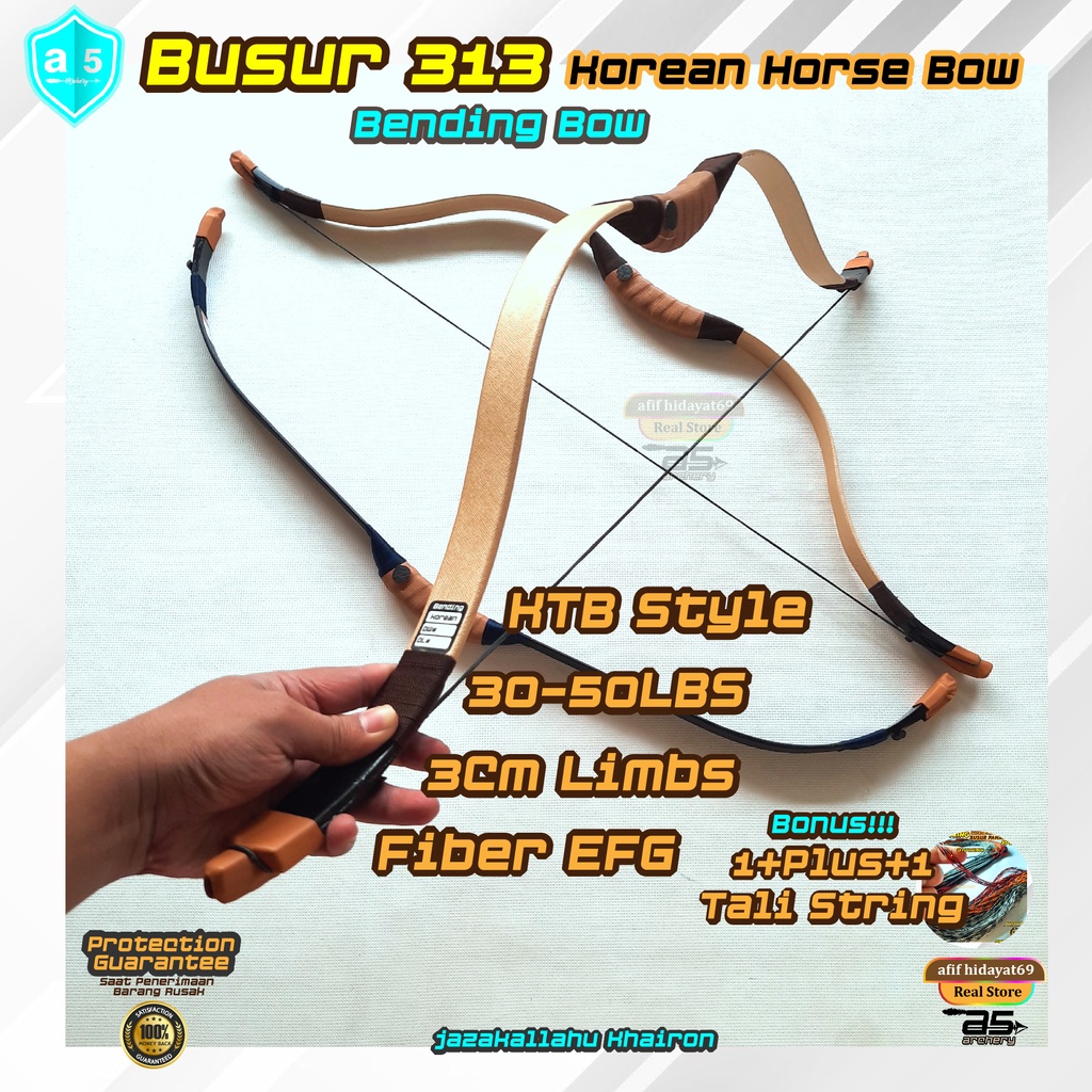 Jual Busur Fiber EFG Bending Dewasa Olah Raga Panahan Traditional 30 ...