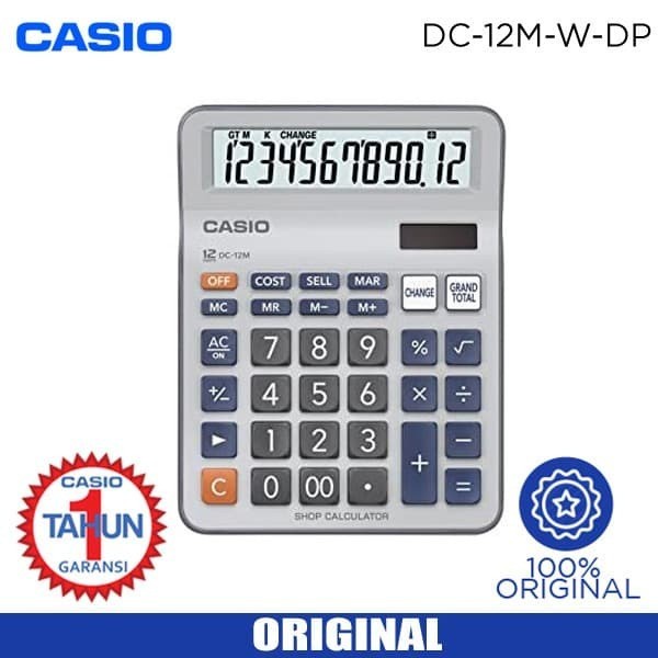 Jual Casio | Kalkulator (Desktop Calculator) | 12 digit | DC-12M ...