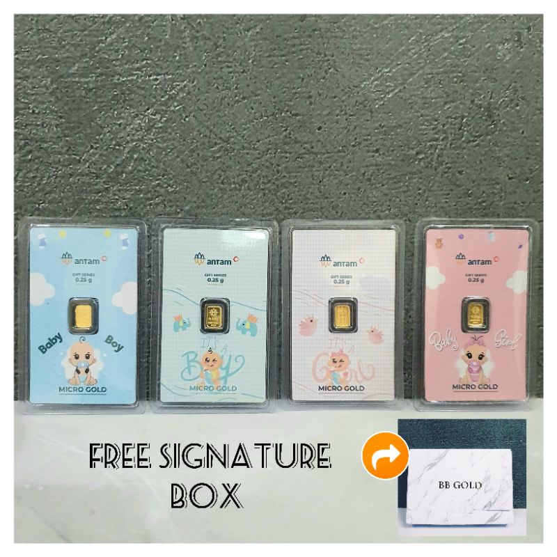 Jual 0,1GR Micro Gold LM/emas ANTAM Hartadinata Baby Born Gift Series ...