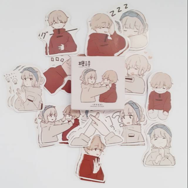 Jual Sticker Pack Cute Couple 45pcs | Shopee Indonesia