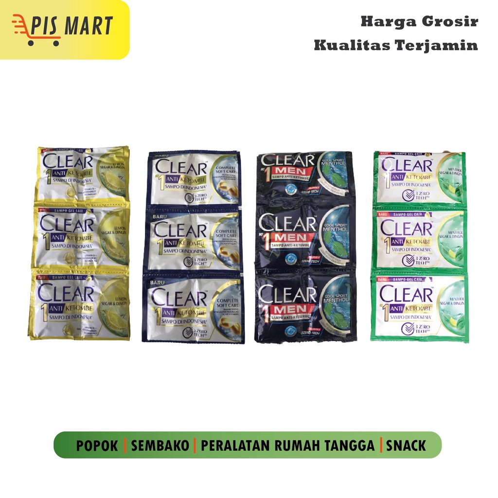 Jual Clear Shampo Anti Ketombe Sachet Renceng / Shampo Clear | Shopee ...