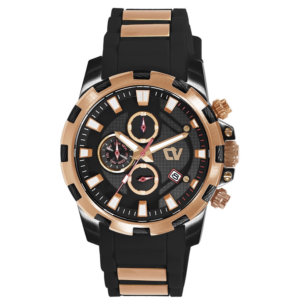 Jual Christ Verra Casual Men's Watches CV C 75017G-38 BLK/GRY | Shopee ...