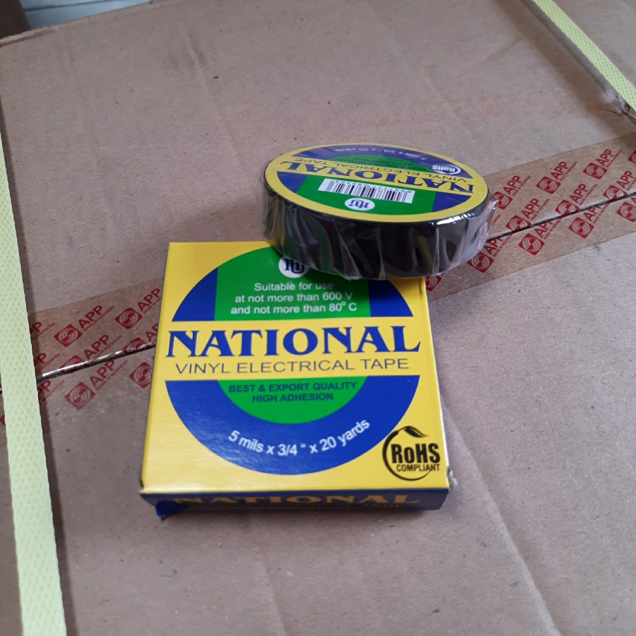 Jual Isolasi Listrik National Vynil Electrical Tape Hitam - 1 Buah ...