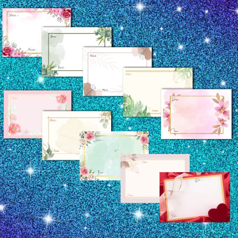 Jual Kartu Ucapan Polos | Dear Blank Card | Greeting Card Polos | Bisa ...
