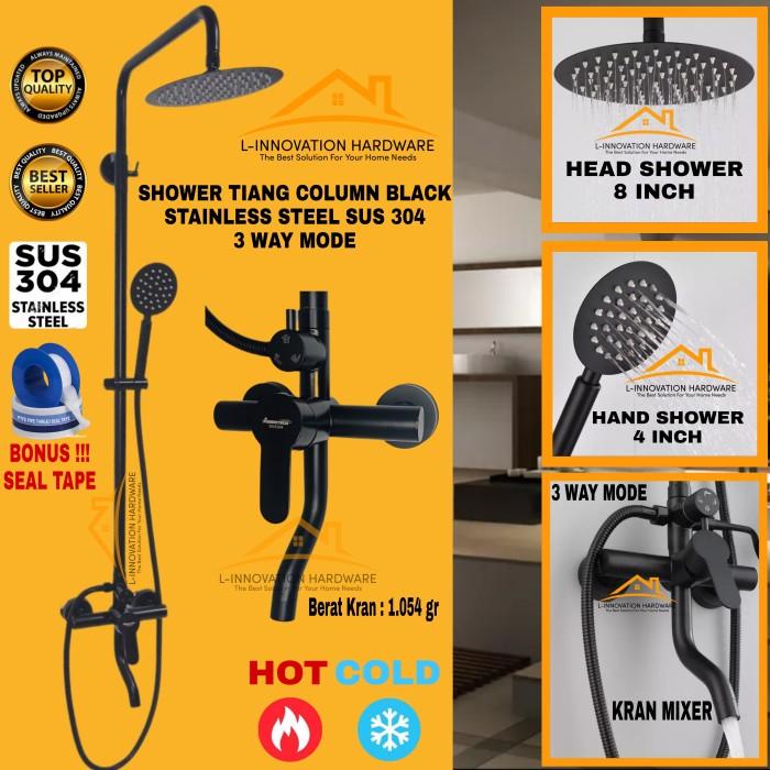 Jual Tiang Shower Tiang Column Set Mandi Keran Kran Air Panas Dingin Mixer | Shopee Indonesia