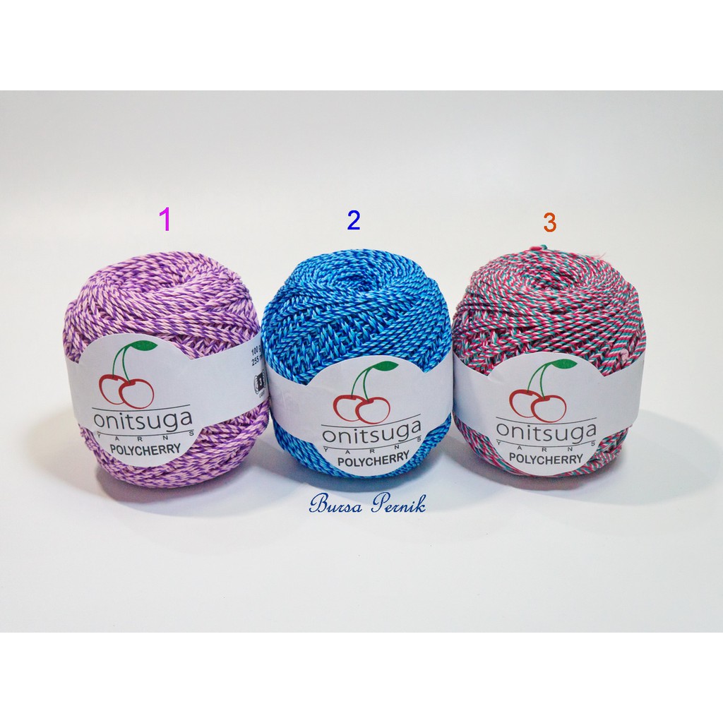 Jual Benang Rajut Polyester Sembur -Polycherry Onitsuga | Shopee Indonesia