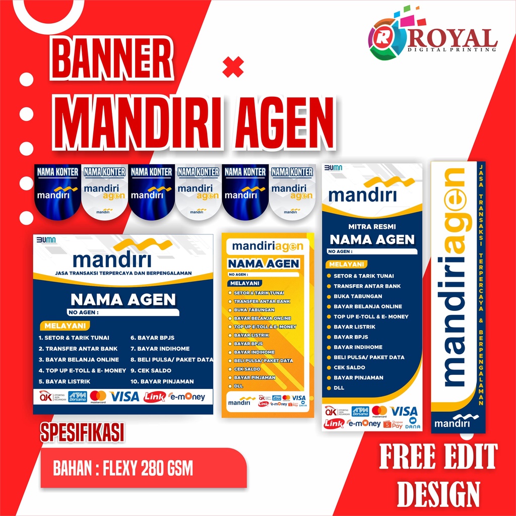 Jual Spanduk Banner Mandiri Agen/ Agen Mandiri, Banner Murah/ Banner ...