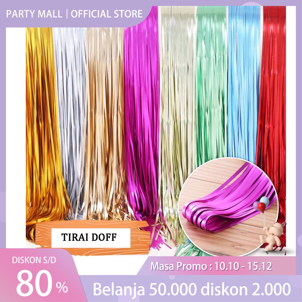 Jual Tirai Rumbai Plastik/Tirai Rumbai Pesta/Tirai Rumbai Warna Warni ...