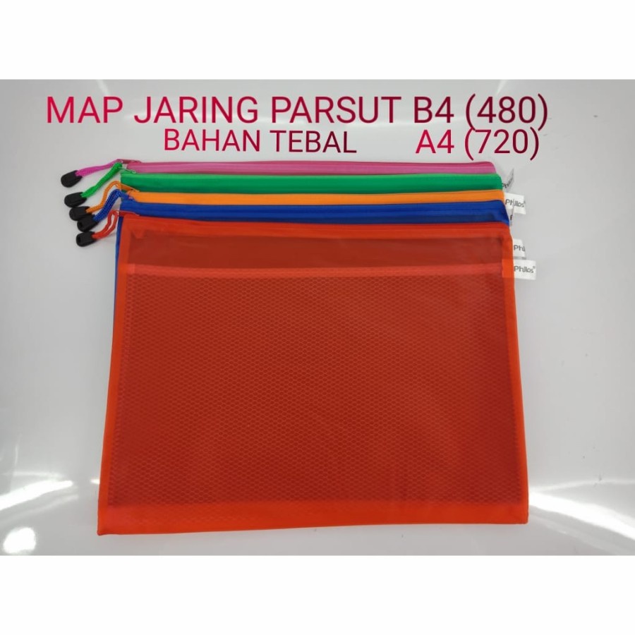 Jual Map Parasut Philos / Map Jaring / Map Parasut Resleting / Map Buku ...