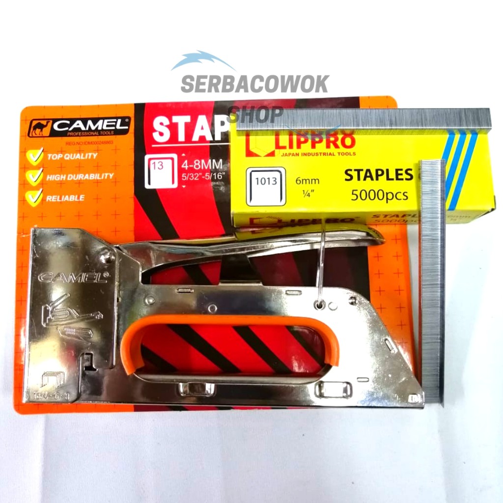 Jual Paket Isi Gun Tacker Stapler Lippro 6 MM Dan Mesin Staples Jok ...