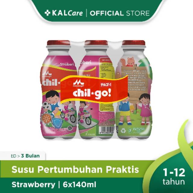 Jual MORINAGA CHIL GO UHT STRAWBERRY 6X140 ML | Shopee Indonesia