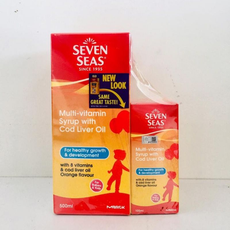 Jual Seven Seas Multivitamin Syrup With Cod Liver Oil 500+100ML ...