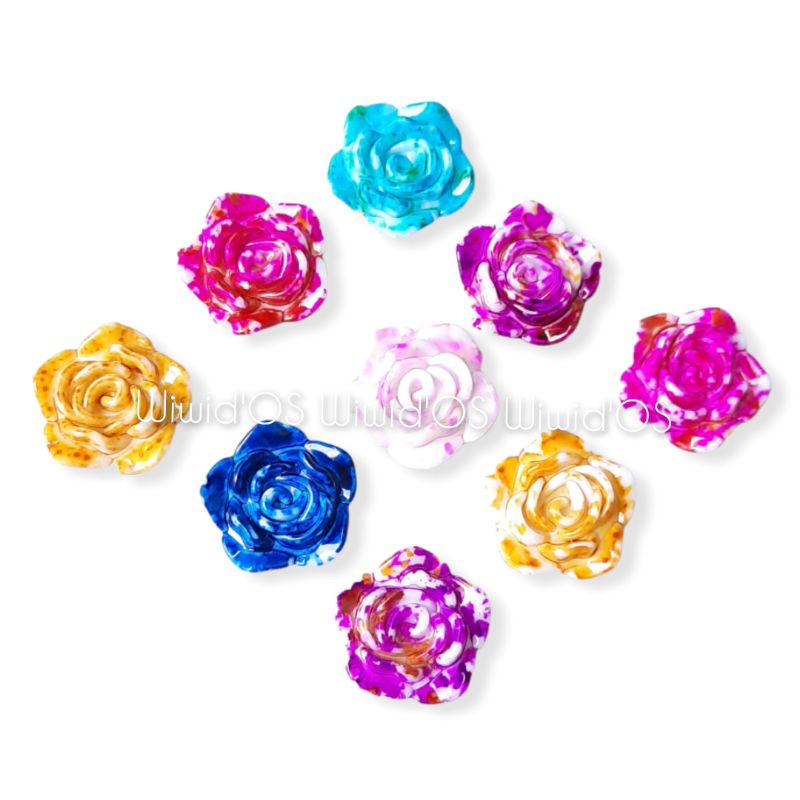 Jual ( 10 biji) MANIK BUNGA MAWAR BERCAK 20 MM | Shopee Indonesia