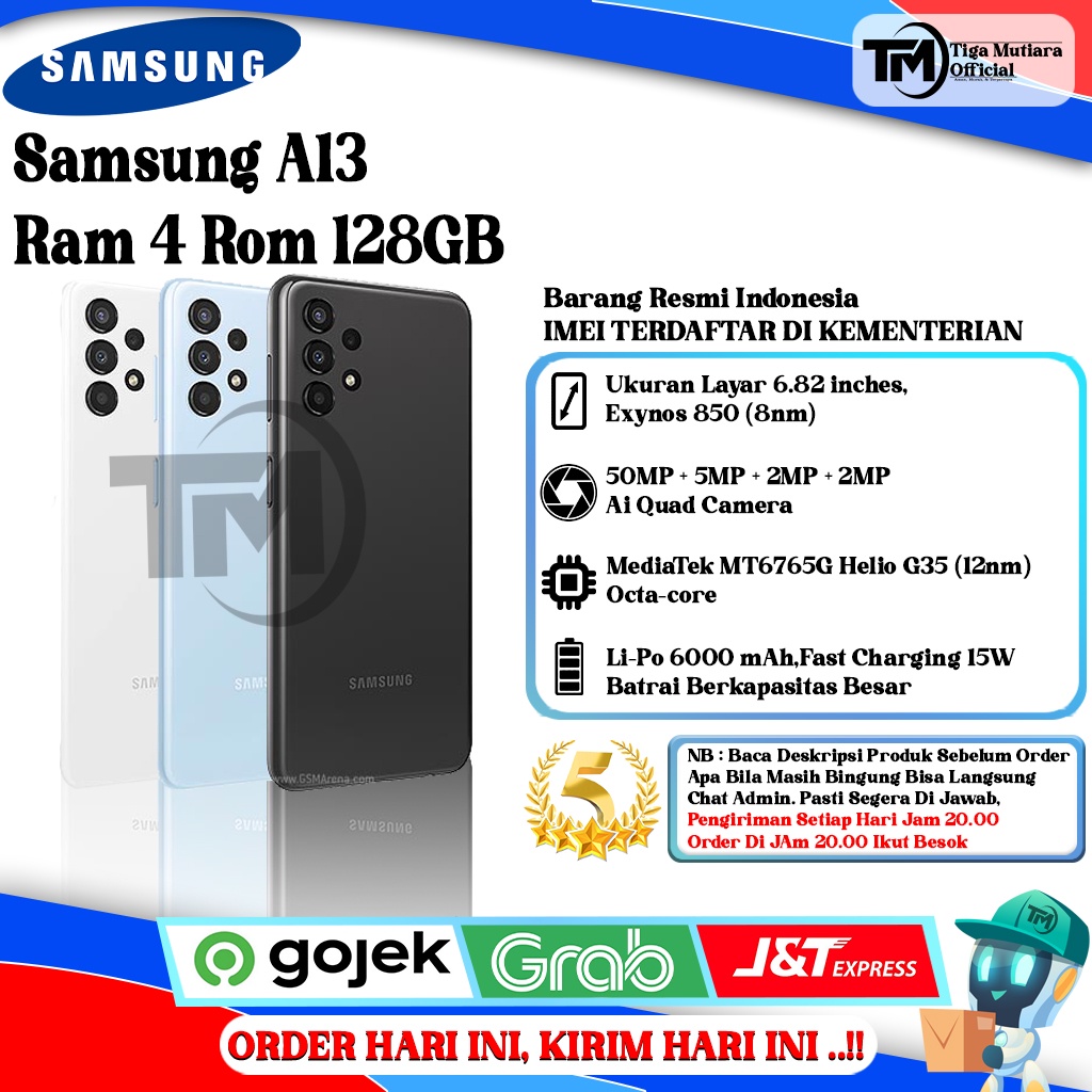 Jual Samsung A13 Ram 4 Rom 128GB Segel Original & Bergaransi Resmi ...