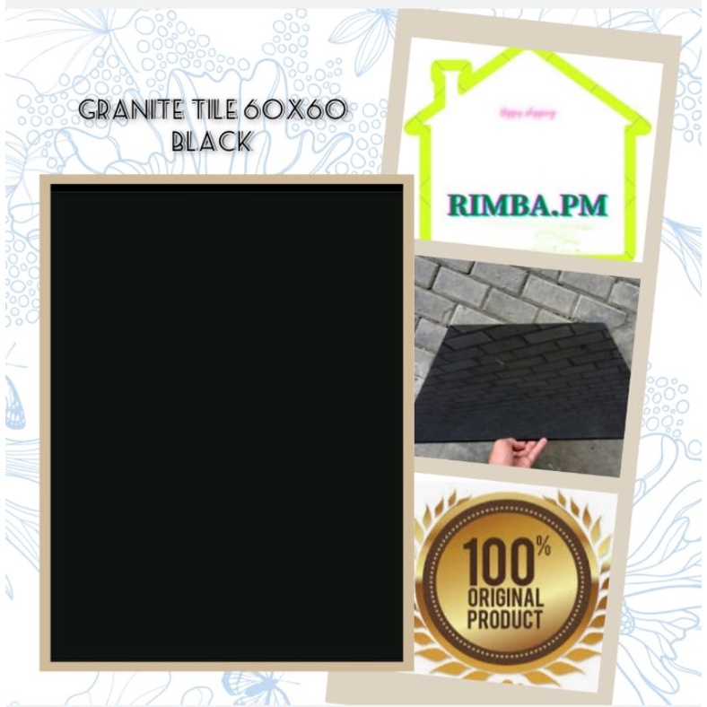 Jual GRANIT TILE HITAM POLOS 60x60 GRADE A | Shopee Indonesia